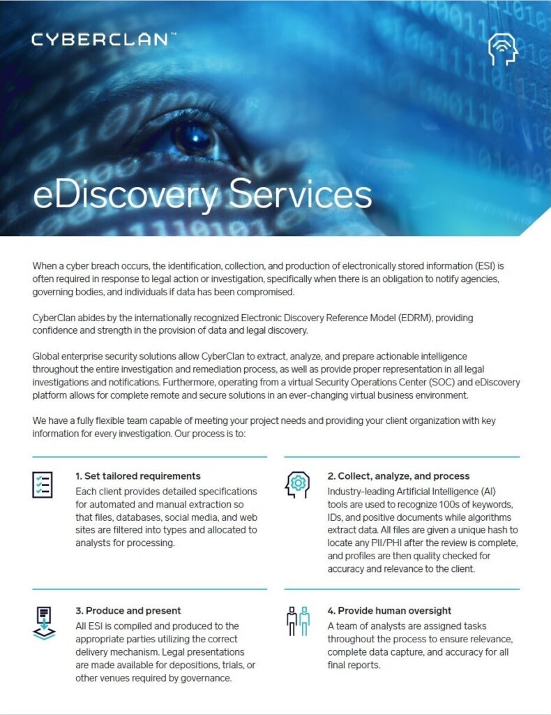 eDiscovery Investigations - Cyber Clan